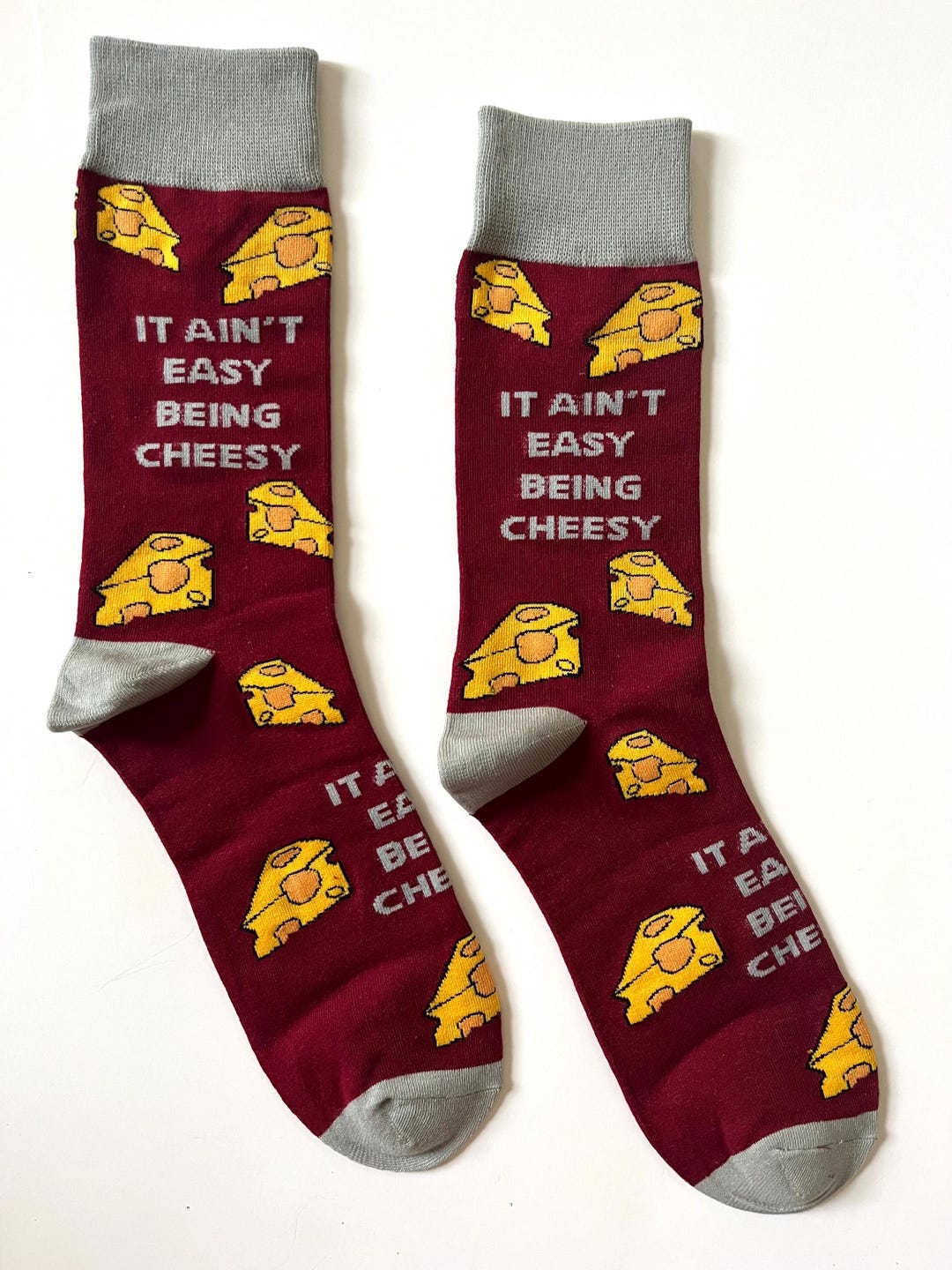 It Ain't Easy Being Cheesy Crew Socks | Fun Socks | Cool Socks | Crazy ...