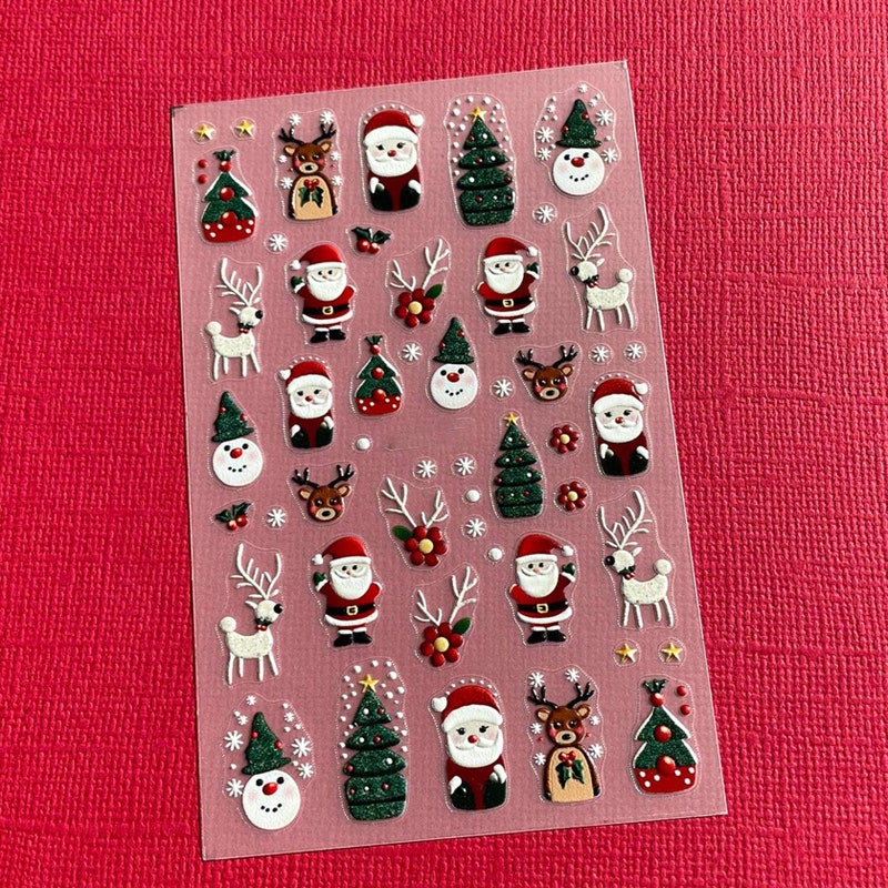 Christmas Nail Decals 5d - Etsy