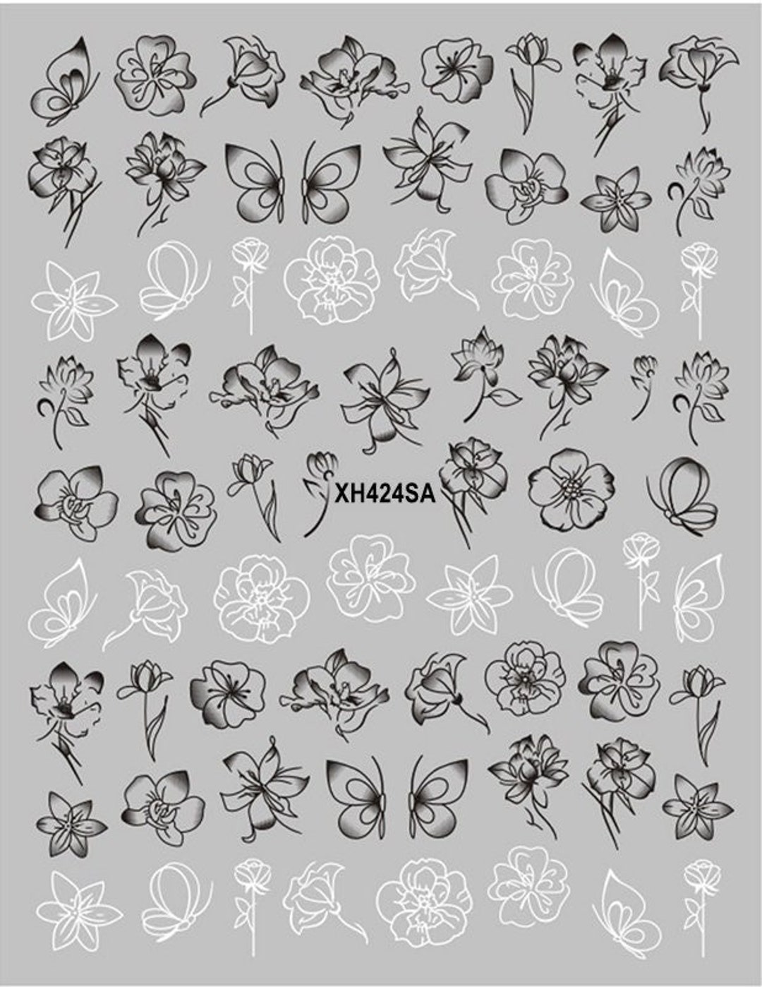 Narcissus Flowers Butterfly Geometric Figures Lines Triangle Square ...