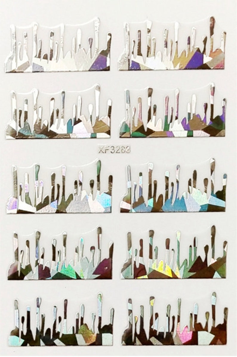 Dripping Paint Nail Art Stickers Drip Nail Decals Drips Nail Art Gold ...