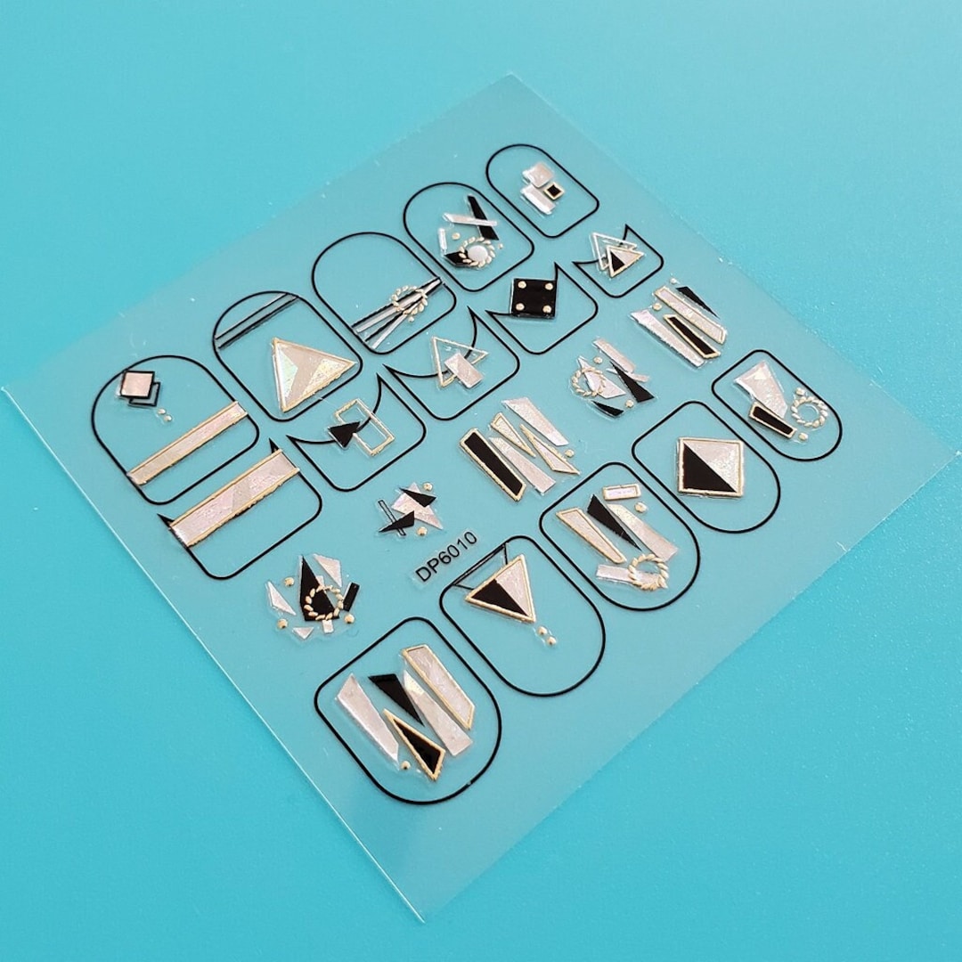 Crystal Triangle Nail Art Stickers Decals Abstract Geometric Figures ...