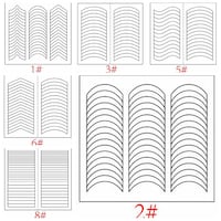 French Tip Guide New 5 Sheets French Manicure Nail Tips Guide Decals ...