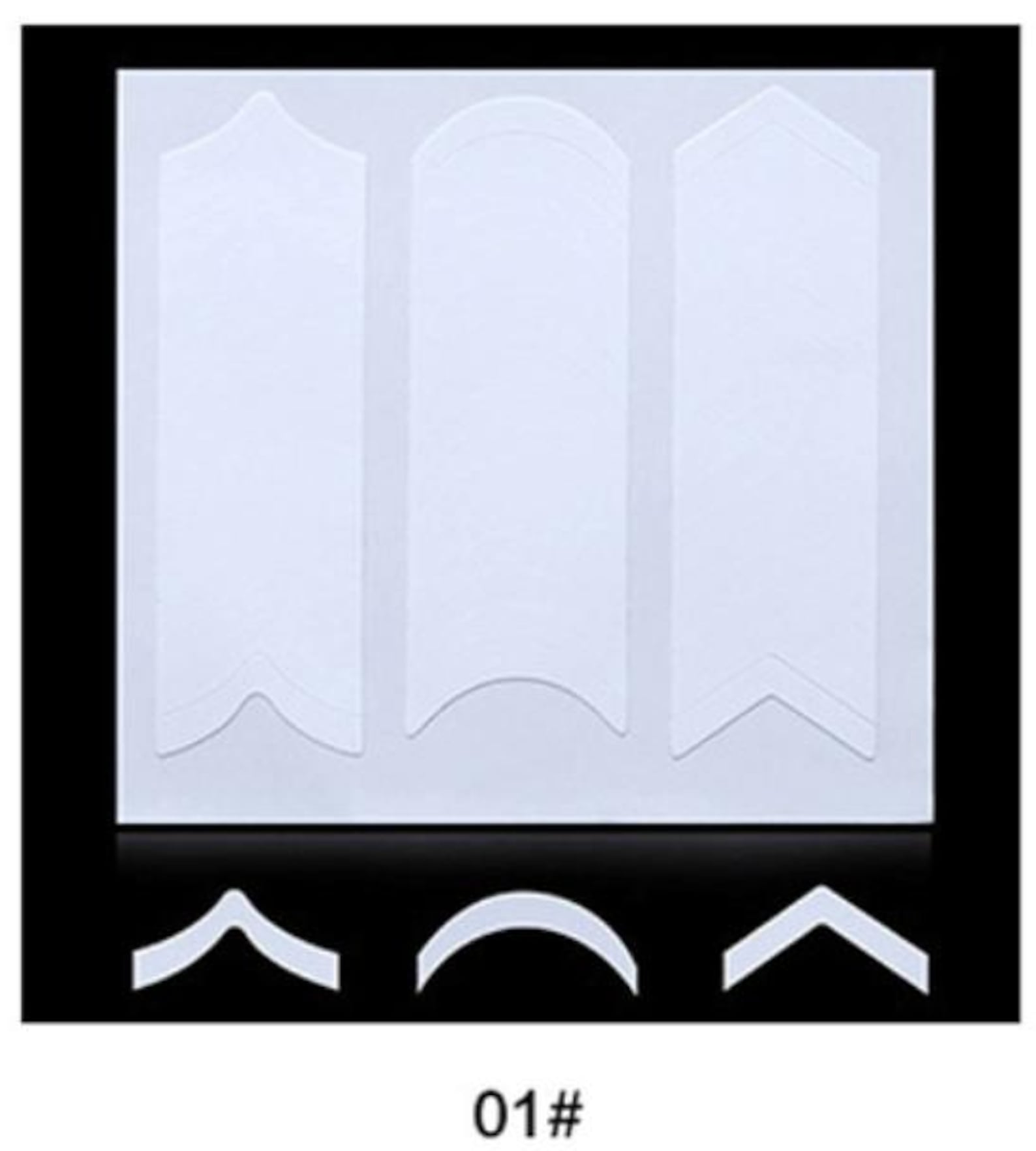 French Tip Guide New 5 Sheets French Manicure Nail Tips Guide Decals ...