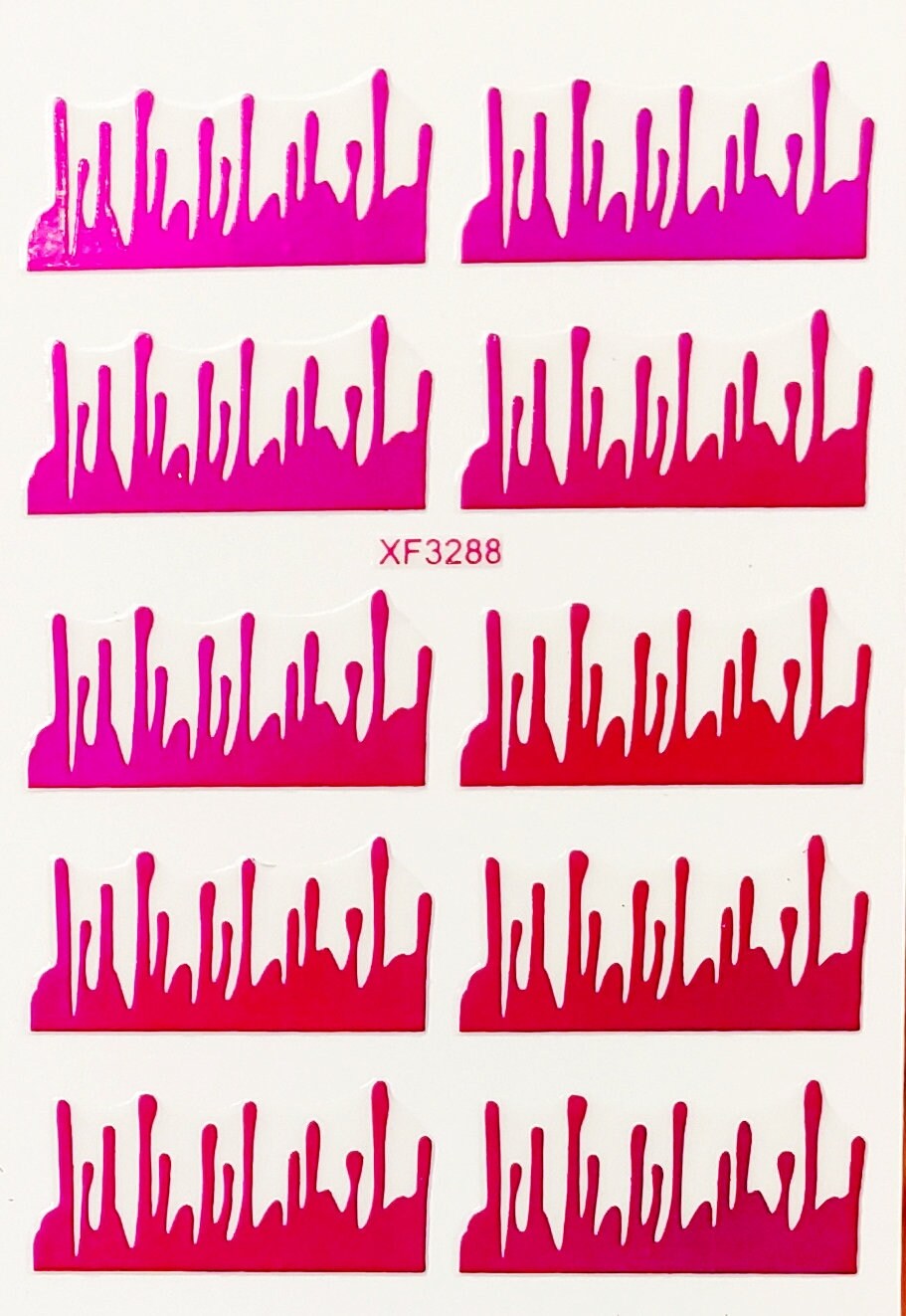 Dripping Paint Nail Art Stickers Drip Nail Decals Drips Nail Art Gold ...