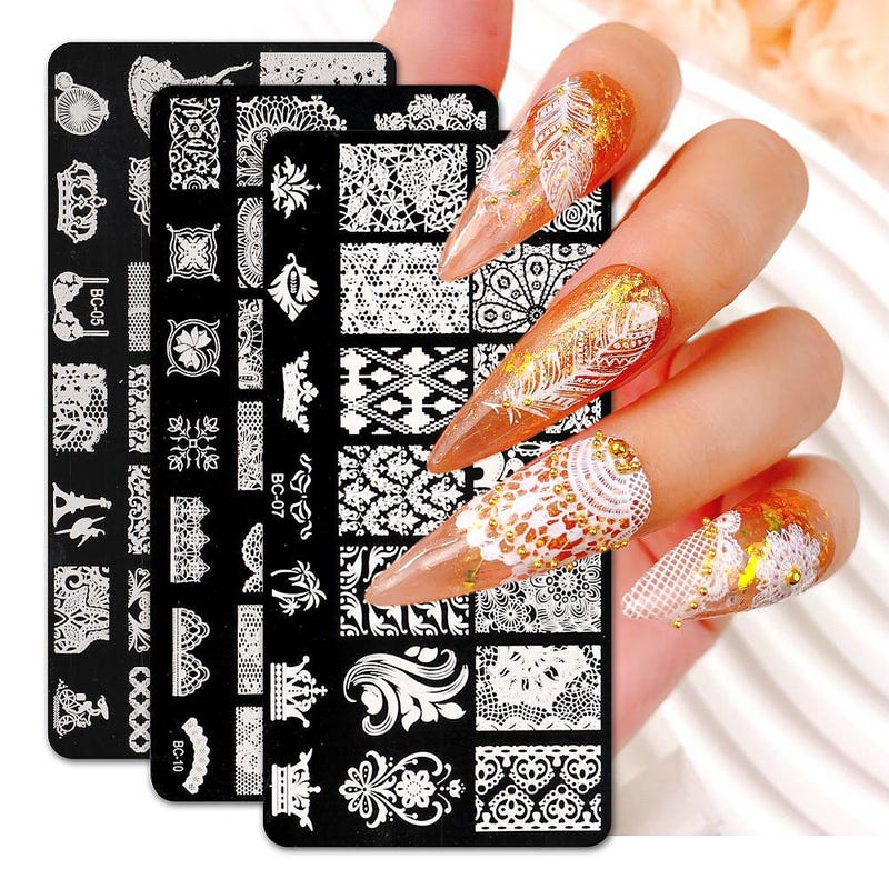 Lace Nail Stamping Plates - Etsy