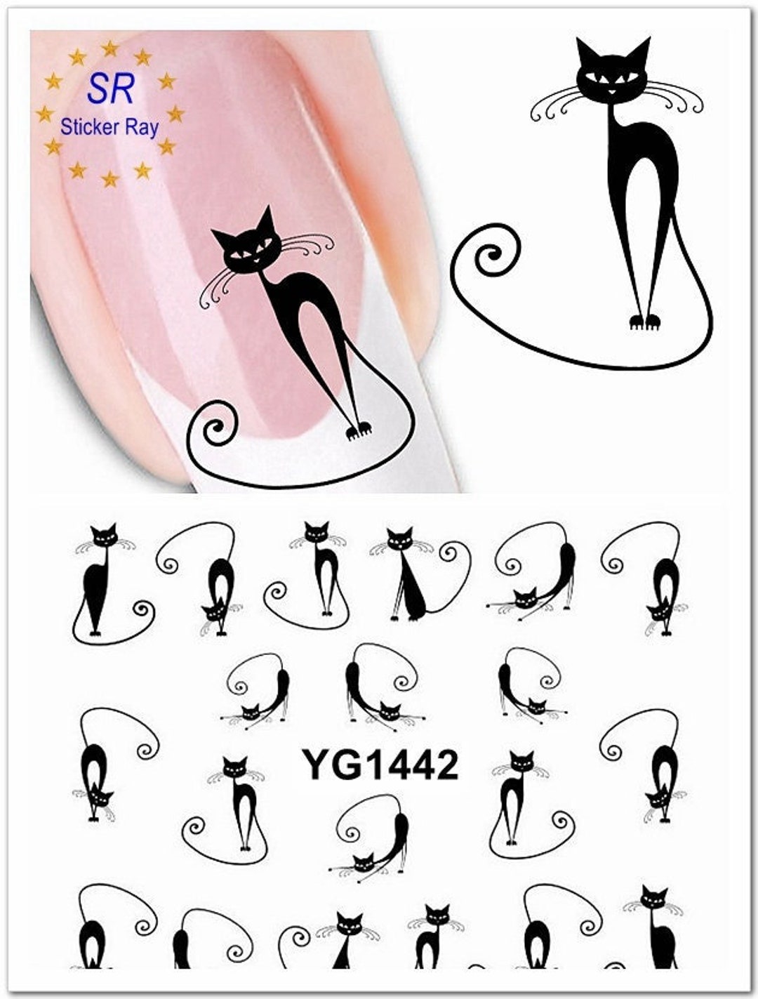 Kitten Cat Water Transfer Nail Decals Kitty Small Cats Nail - Etsy