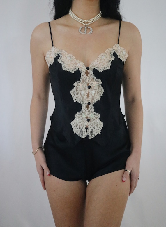 Vintage Lingerie Set Black Gem