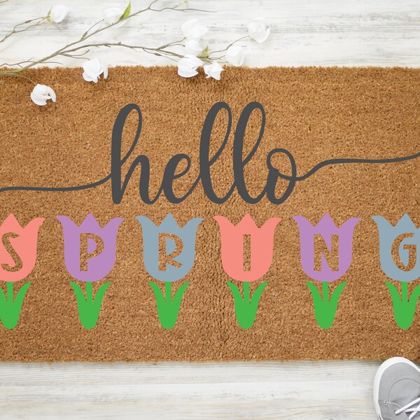 Spring Doormat - Etsy