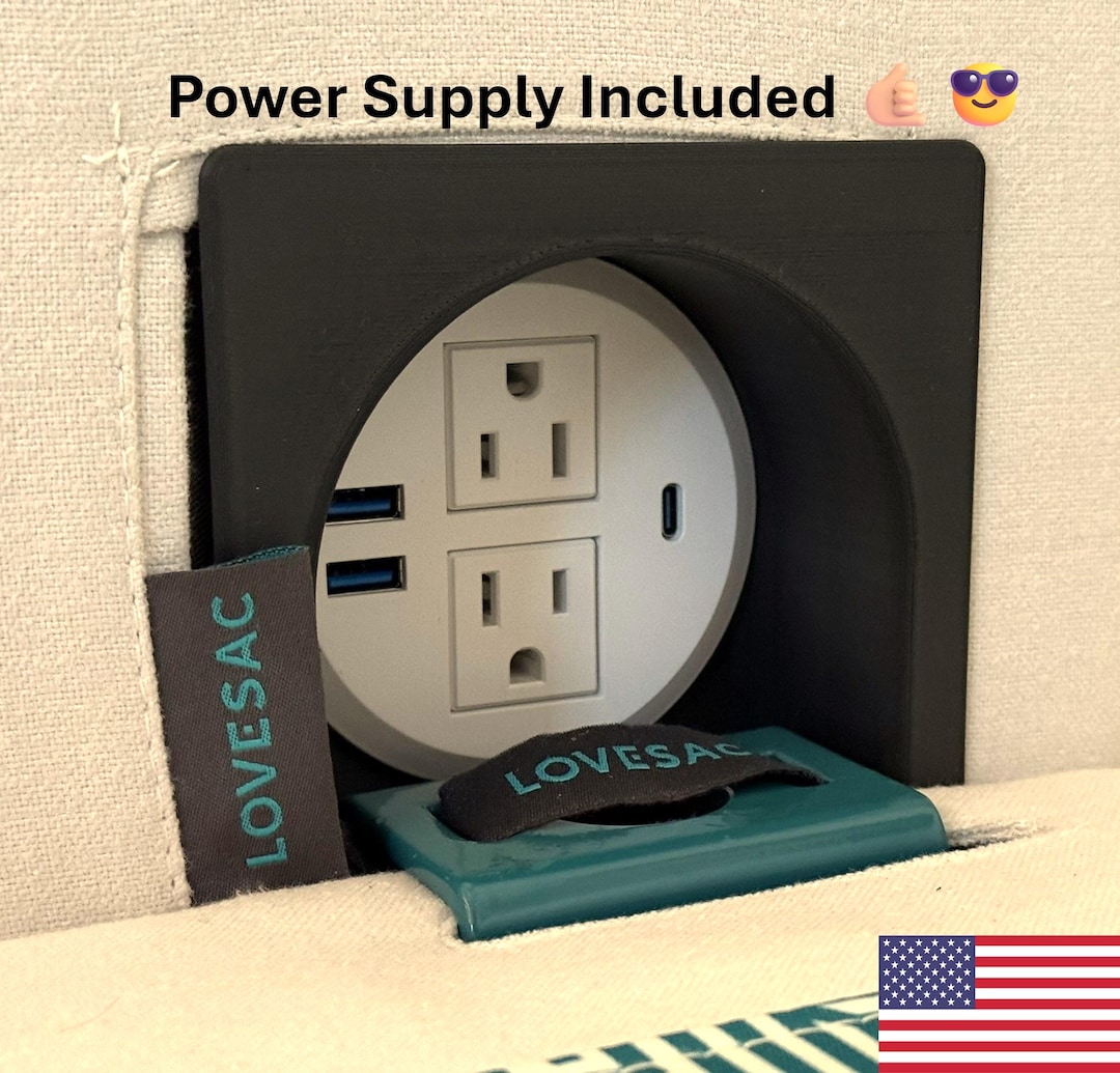 Lovesac Power Hub Housing + Outlet for Sactionals (fast Charging USB-C ...