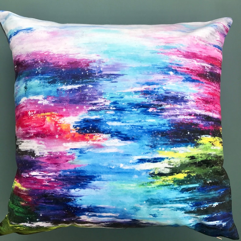 Colourful Abstract Velvet Cushions - Etsy UK
