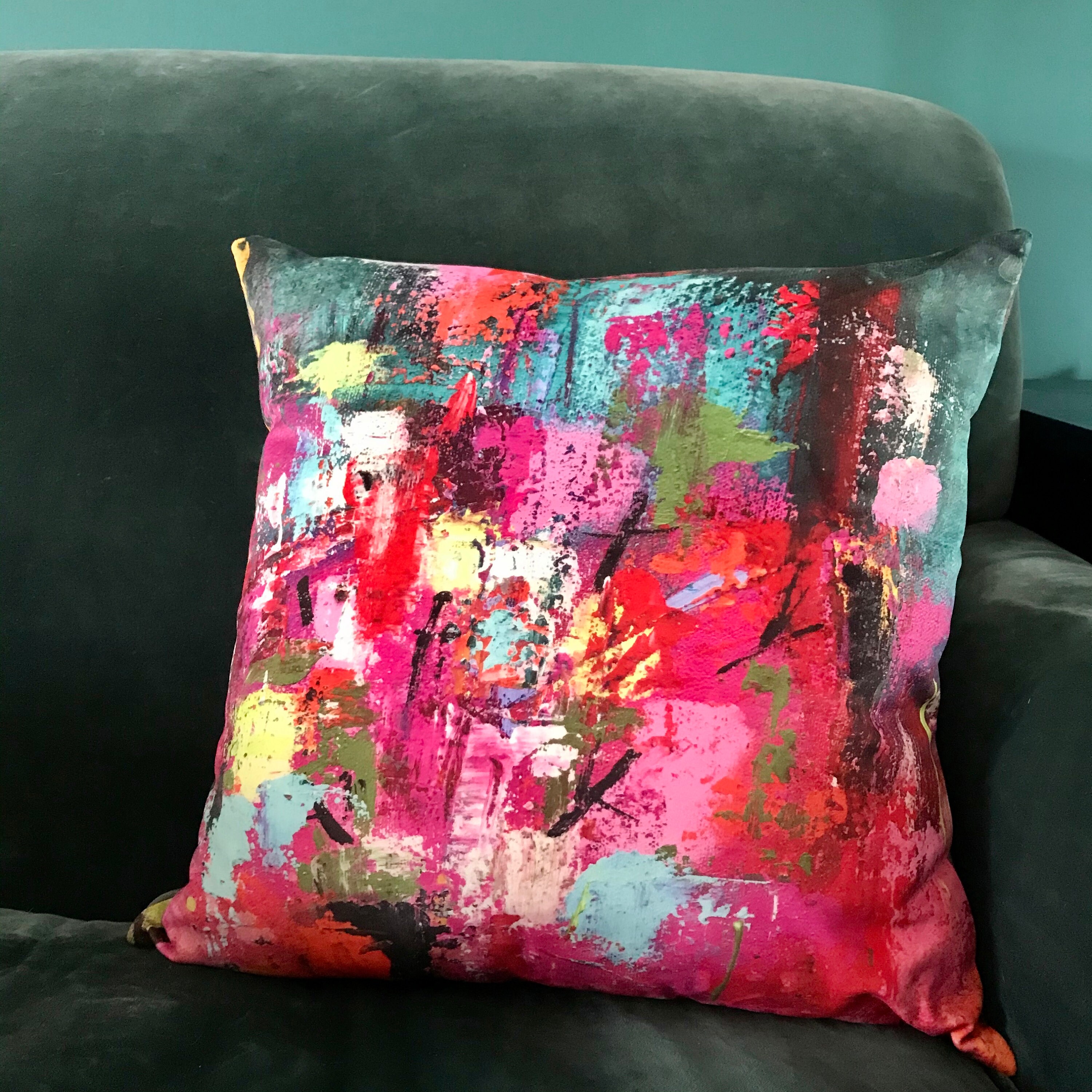 Colour Pop Velvet Cushion - Etsy UK