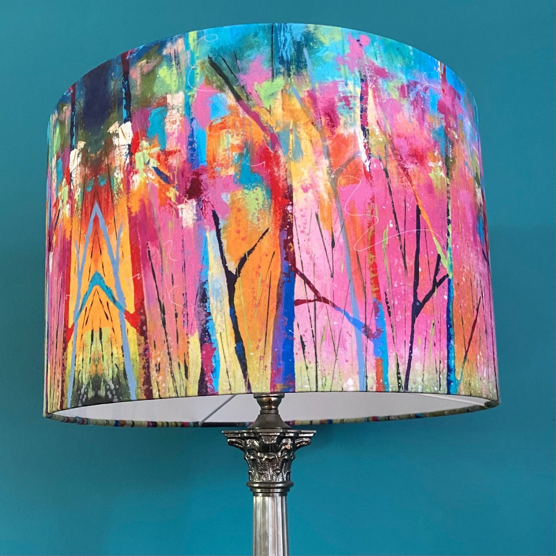 Abstract Forest Handmade Lampshade - Etsy UK