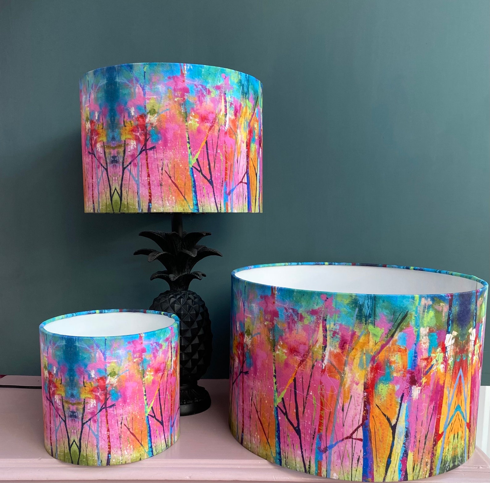 Abstract Forest Handmade Lampshade - Etsy UK