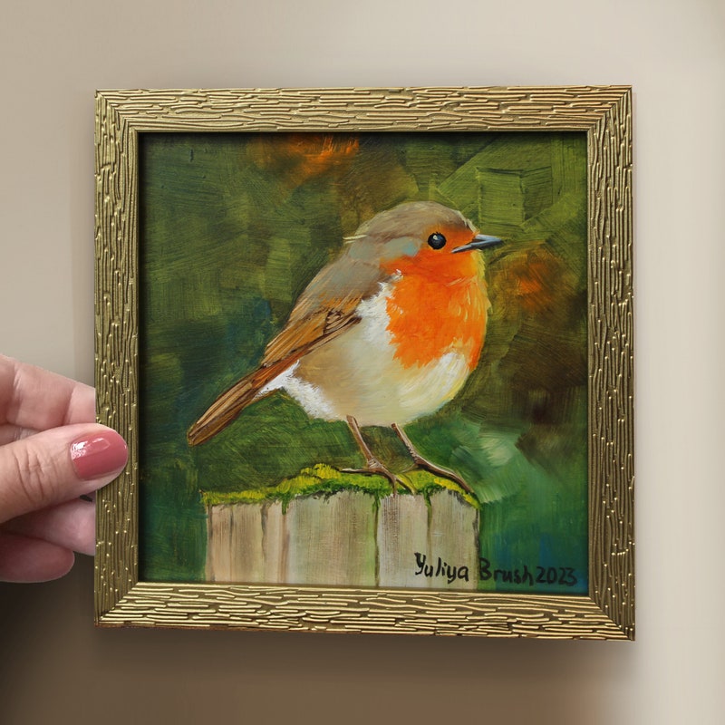 Robin Painting - Etsy