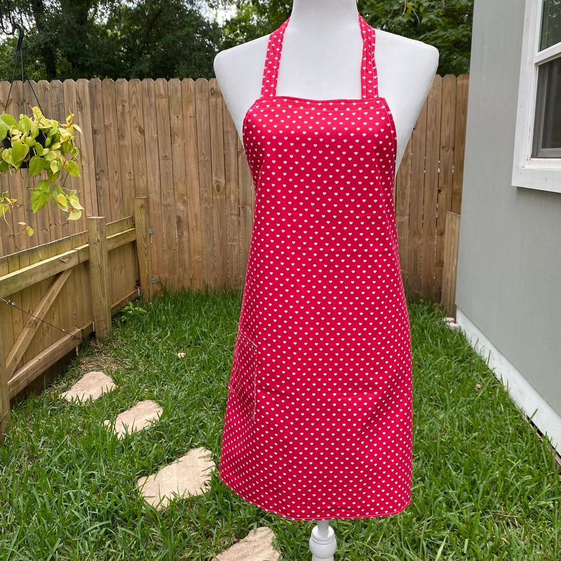 Apron With Hearts Apron With Mini Hearts - Etsy