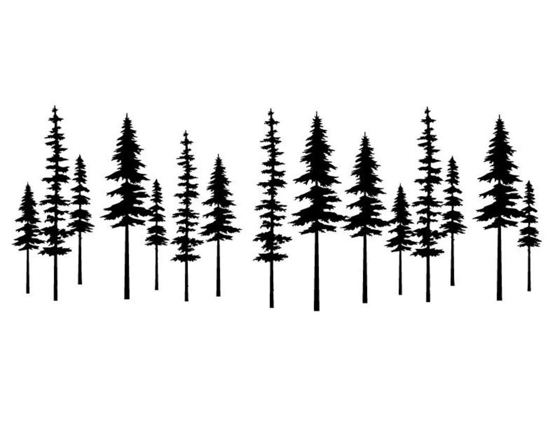 Spruce Trees, Silk Screen Stencil, Custom Silk Screen, Clay Silk Screen ...