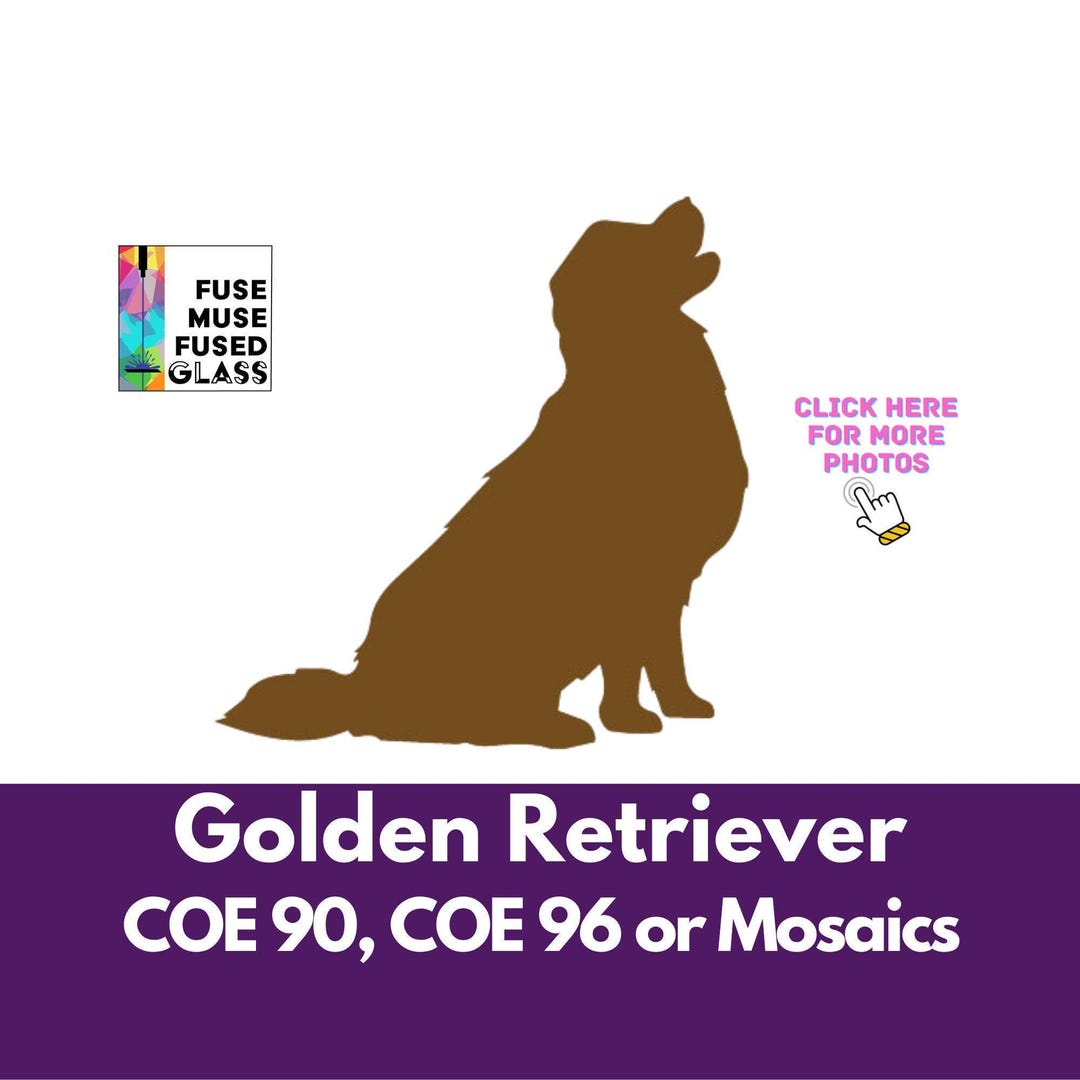 Precut Glass Golden Retriever, Precut Glass Shapes, Precut Stained ...