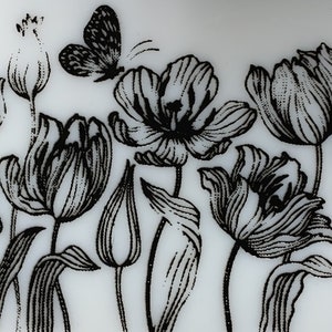 Field of Flowers Silk Screen Stencil, Custom Screen Print, Printmaking ...