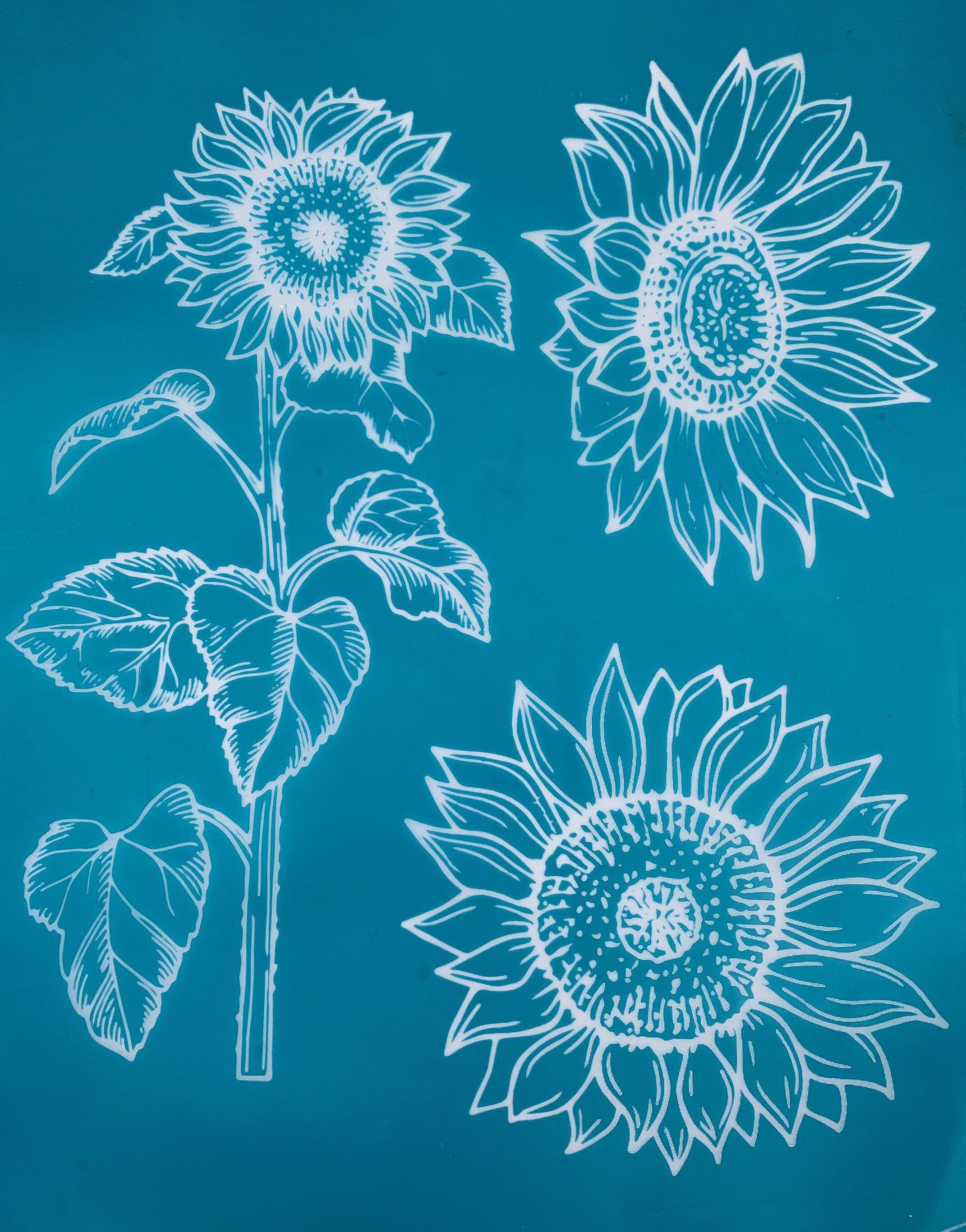 Sunflowers Silk Screen Stencil Screen Printing Supplies | Etsy