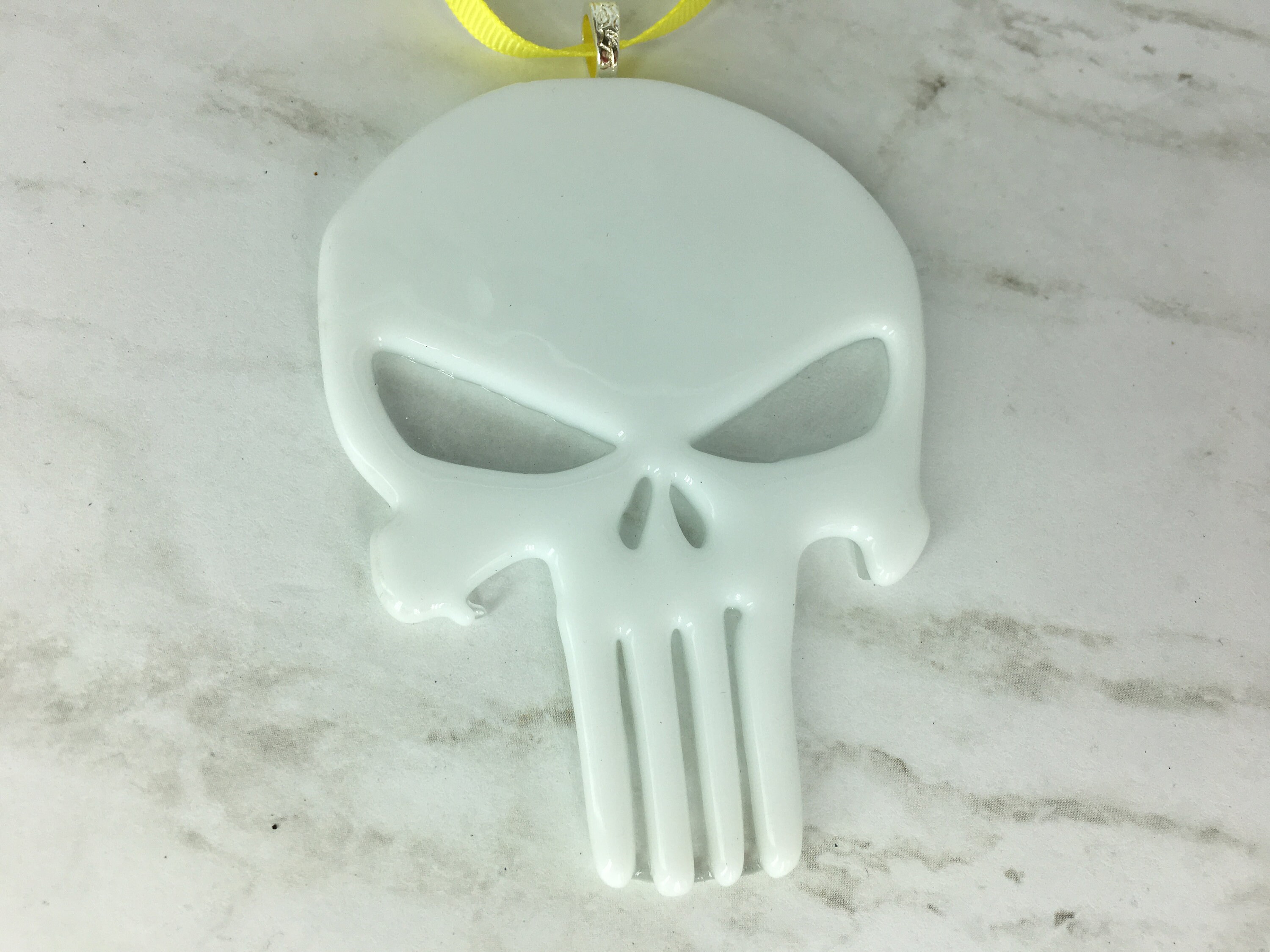 Fused Glass Skull Tree Ornament for Gothic Halloween Decor | Etsy