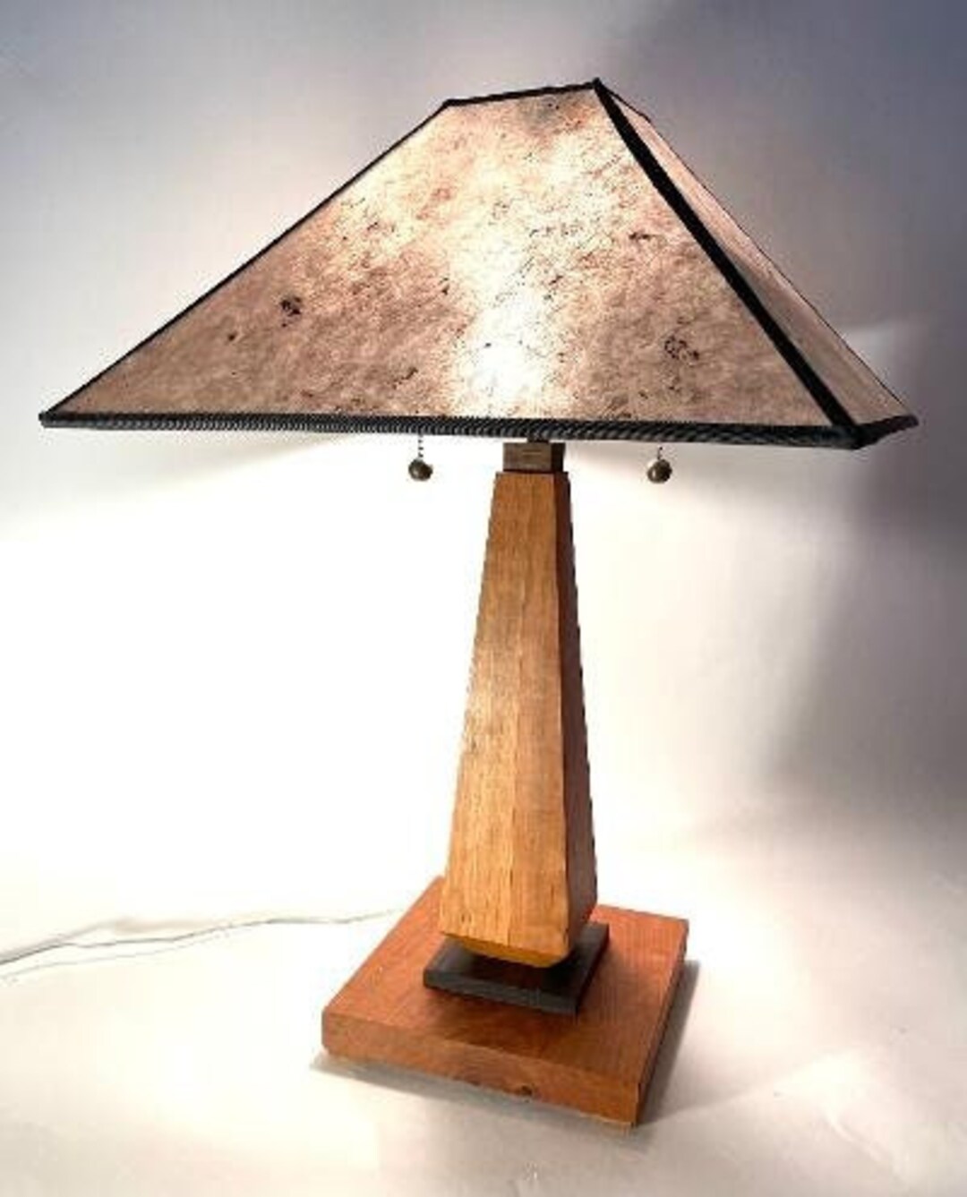 Lamp Table Portland Model 26:" Tall Cherry With Walnut Trim - Etsy
