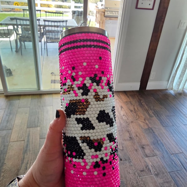 Stanley Tumbler Cow Print Rhinestone - Etsy