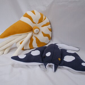 Nautilus Soft Fleece Sea Creature Plushie/pillow/stuffed Animal - Etsy