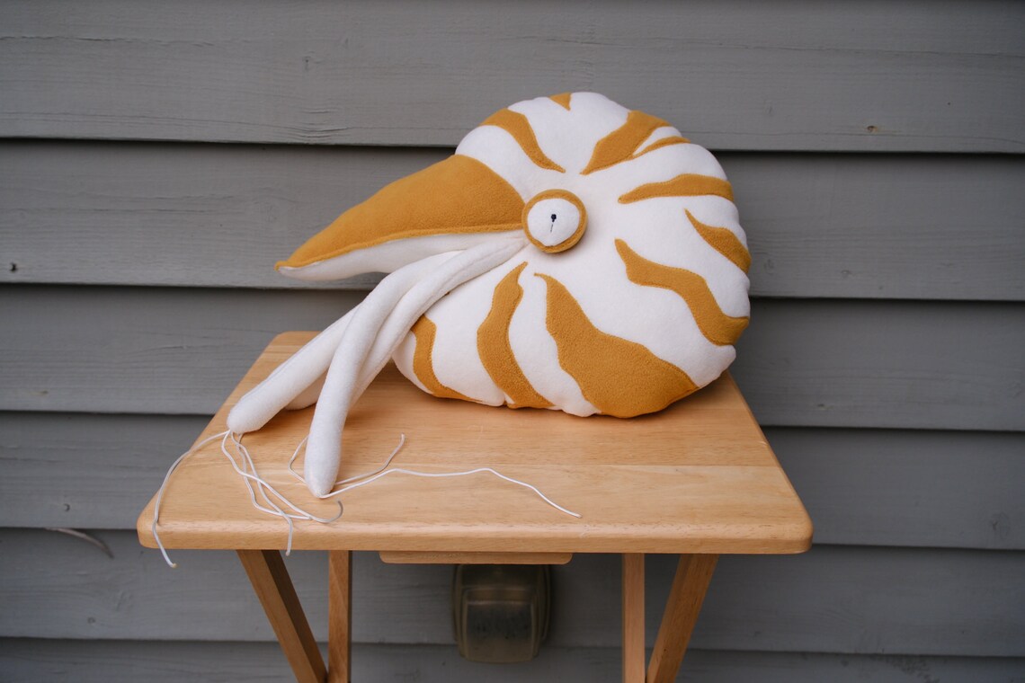 Nautilus Soft Fleece Sea Creature Plushie/pillow/stuffed Animal - Etsy