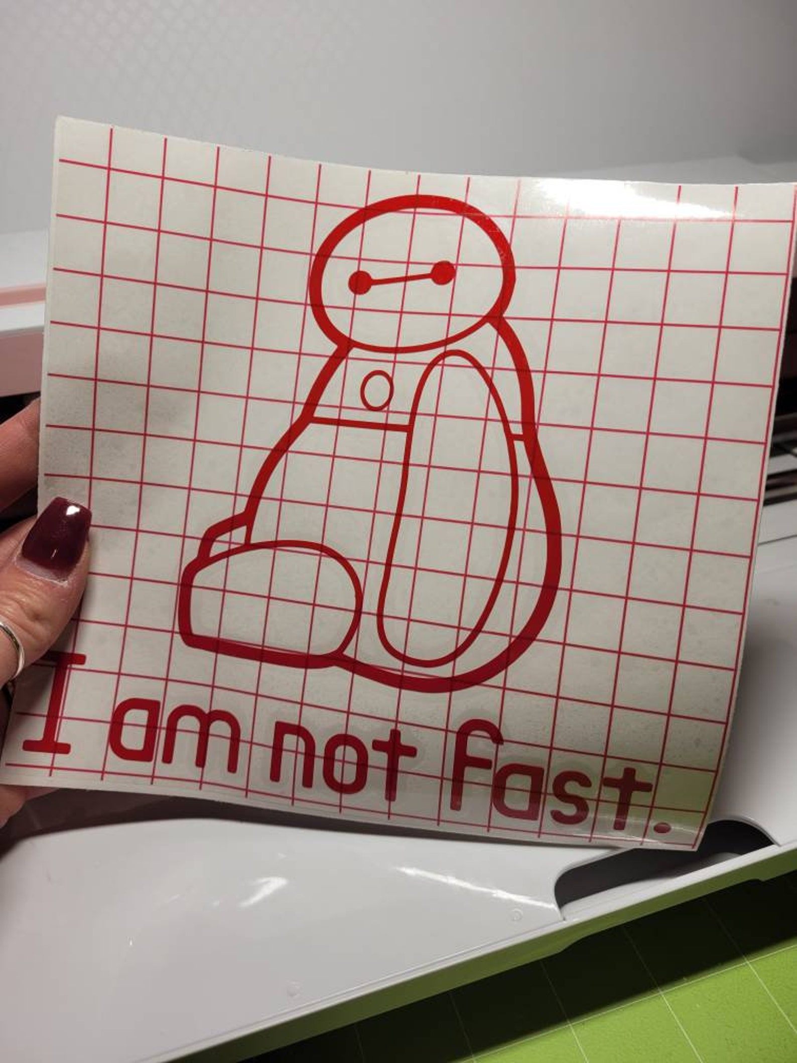 Baymax Car Decal I Am Not Fast - Etsy