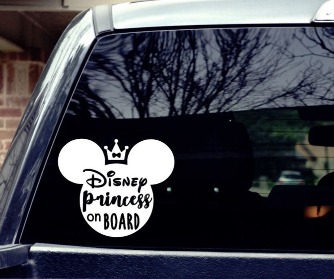 Disney Princess on Board Car Decal - Etsy
