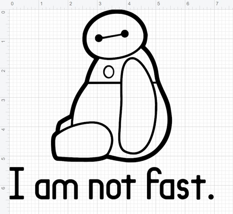 Baymax Car Decal I Am Not Fast - Etsy