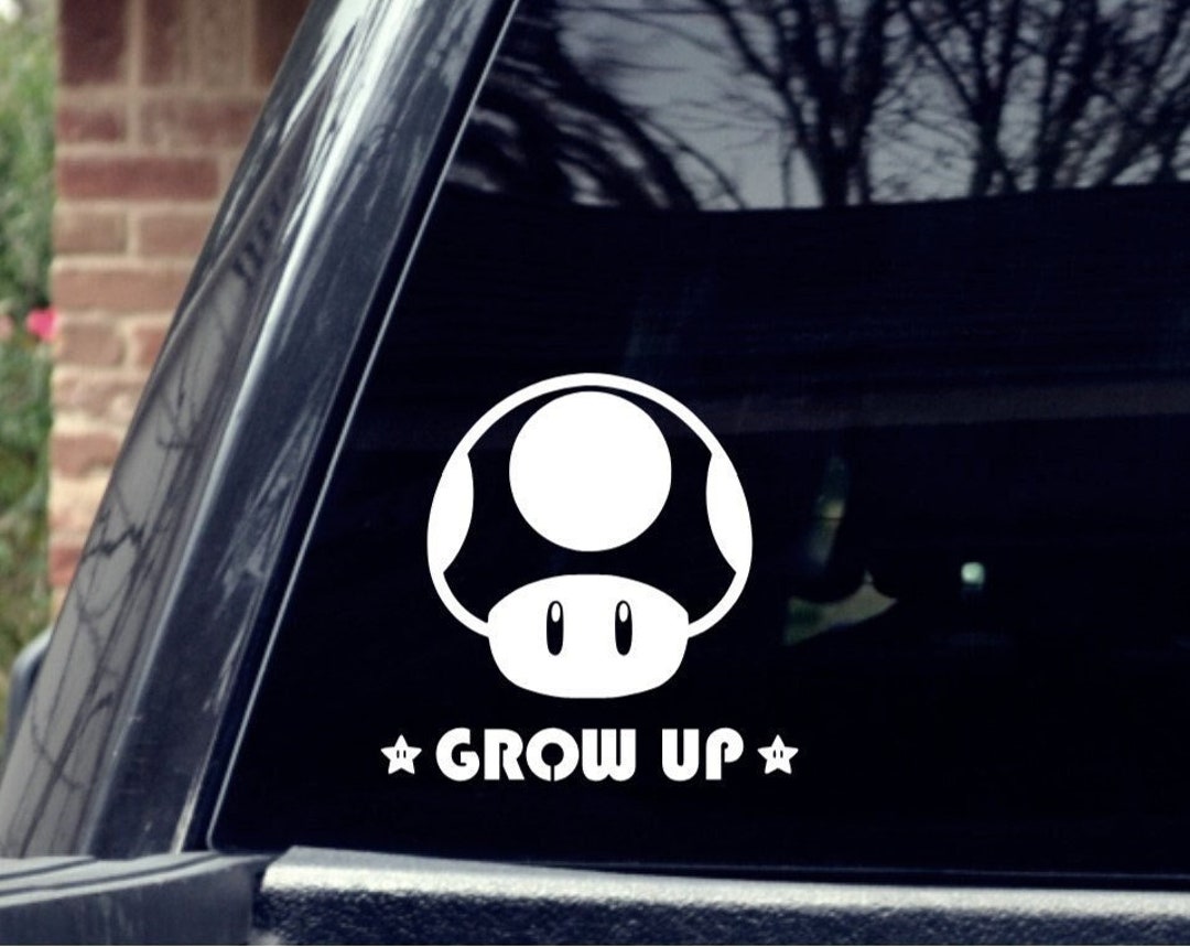 Super Mario Bros. Mushroom "grow Up" Car Decal - Etsy
