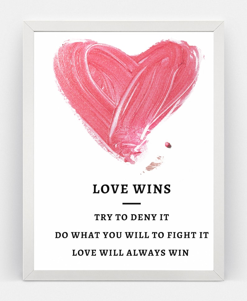 Love Wins Poem | Love Poem | Printable Love Poem | Happy Wall Art ...