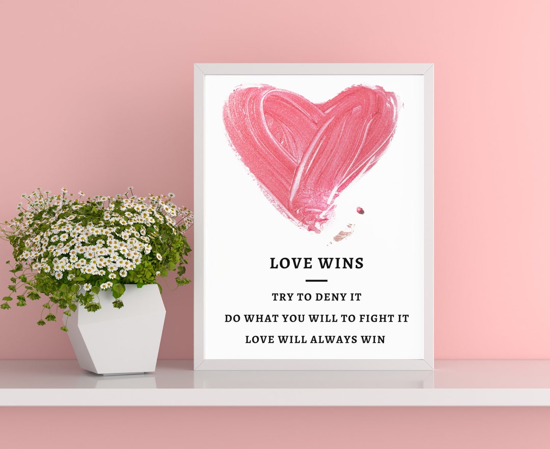 Love Wins Poem | Love Poem | Printable Love Poem | Happy Wall Art ...
