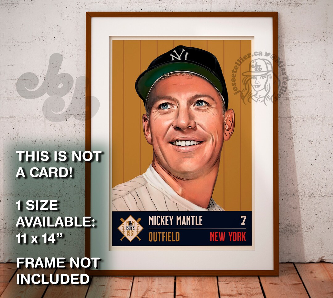 MICKEY MANTLE PRINT - Giclée Print for Baseball Fans - Etsy