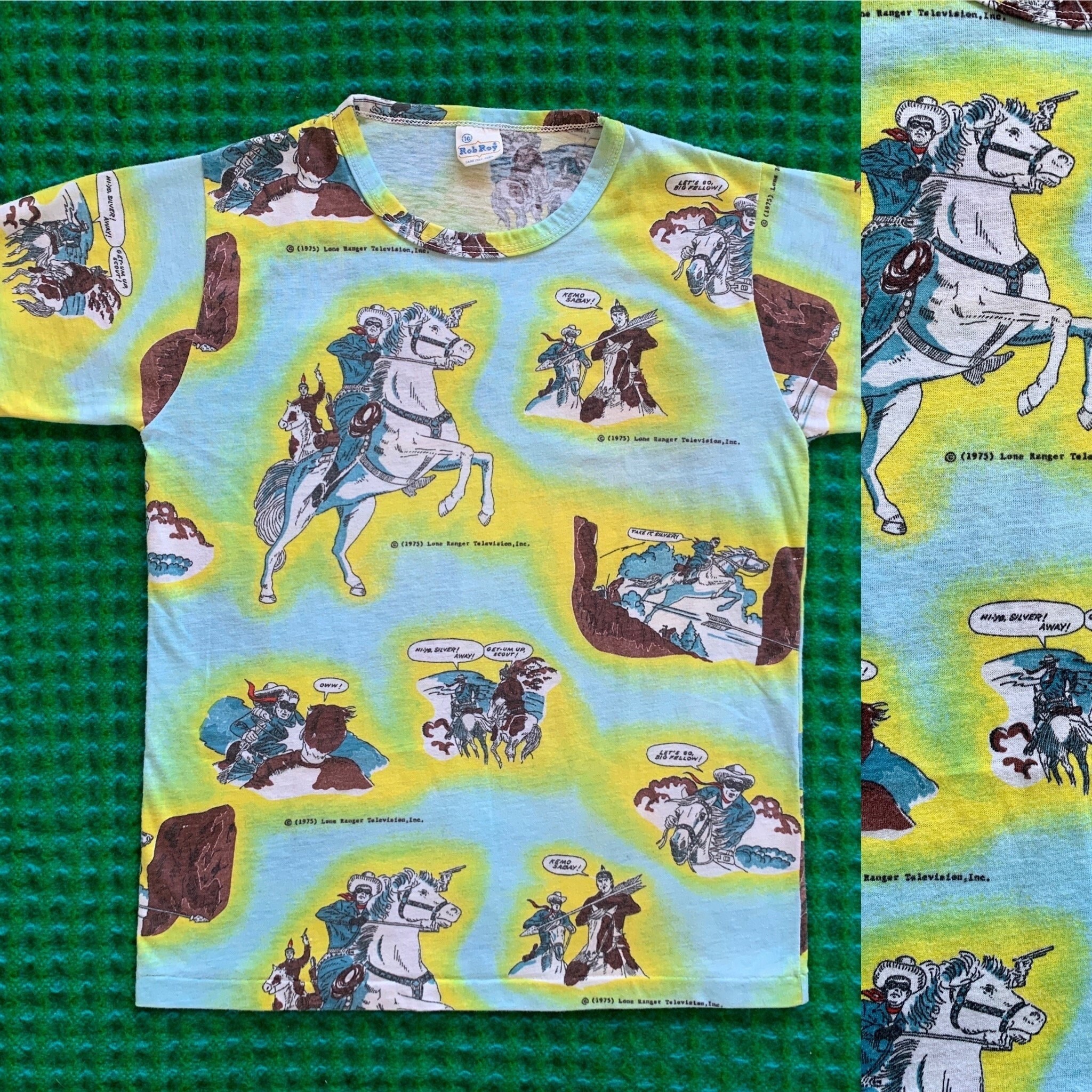 RARE Vintage 70's Lone Ranger Cartoon Television Show Colorful Coloring ...