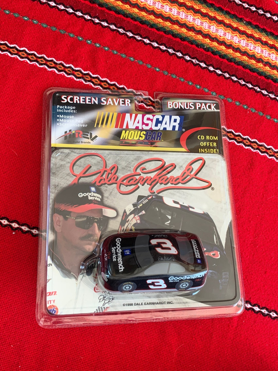 SEALED Vintage 90's Dale Earnhardt #3 Nascar Computer Mouse and Mouse ...