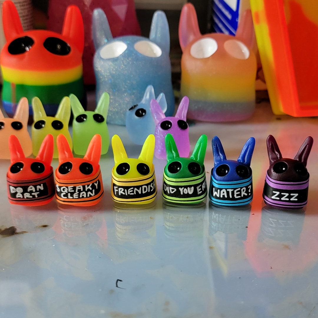 Crayola Fluorescent Rainbow Crayon Inspired Bunnies Self Care Buddies ...