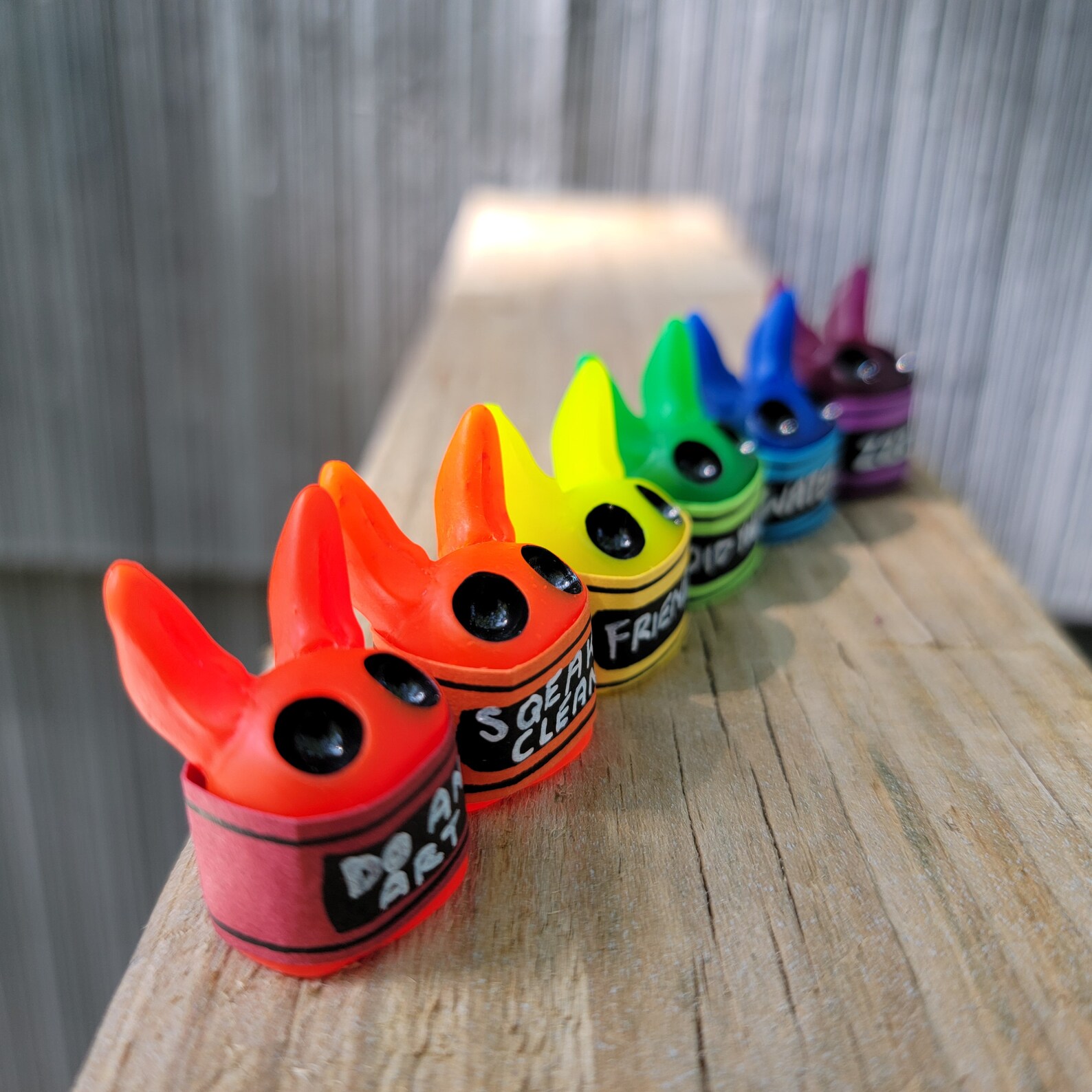 Crayola Fluorescent Rainbow Crayon Inspired Bunnies Self Care Buddies ...