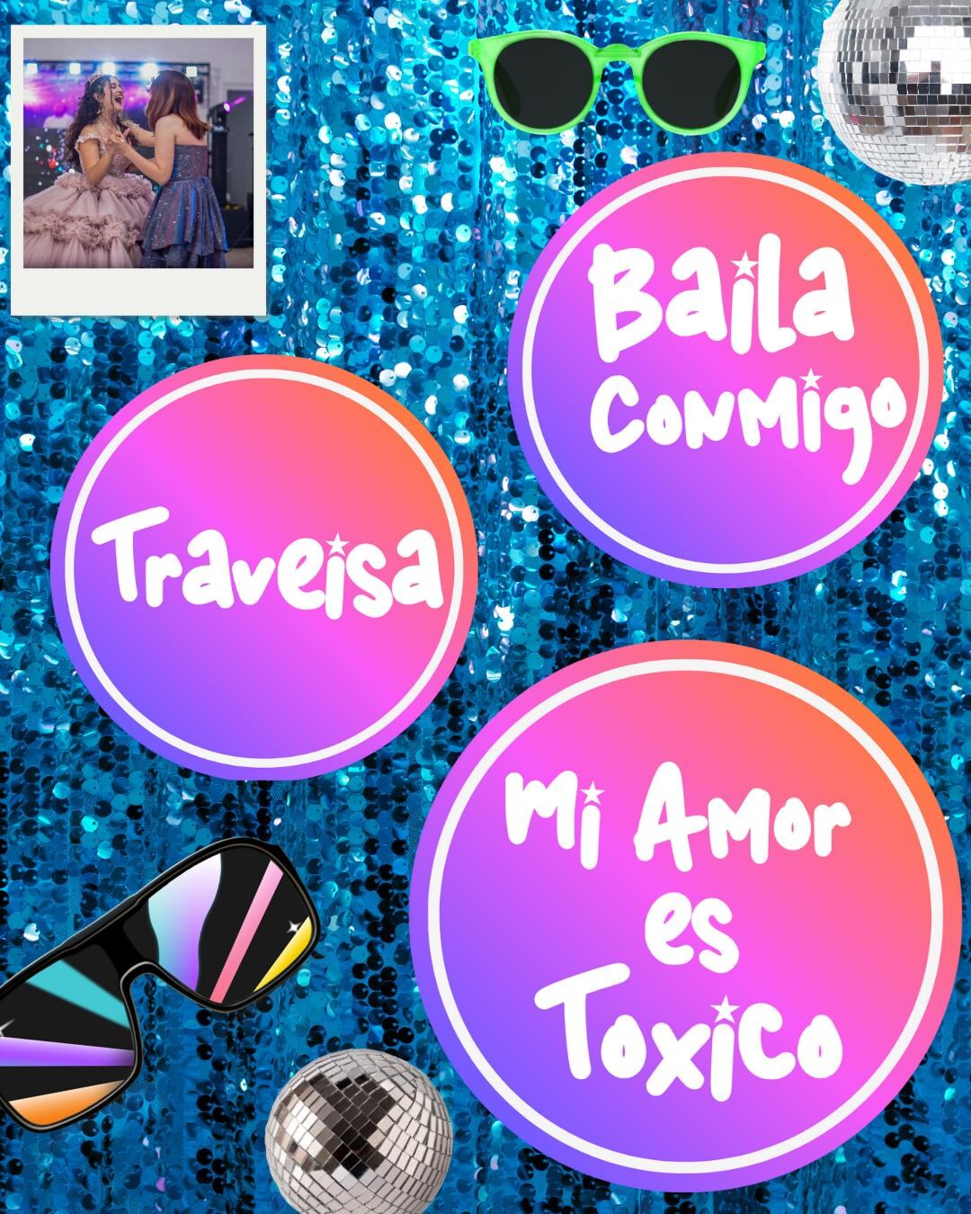 Latina Photo Booth Props, Spanish Party Signs, Playful Fun Set Props - Etsy