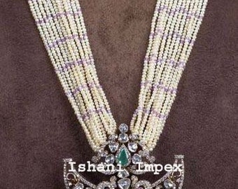 Diamond Necklace Natural Uncut Diamond Polki 925 Sterling - Etsy