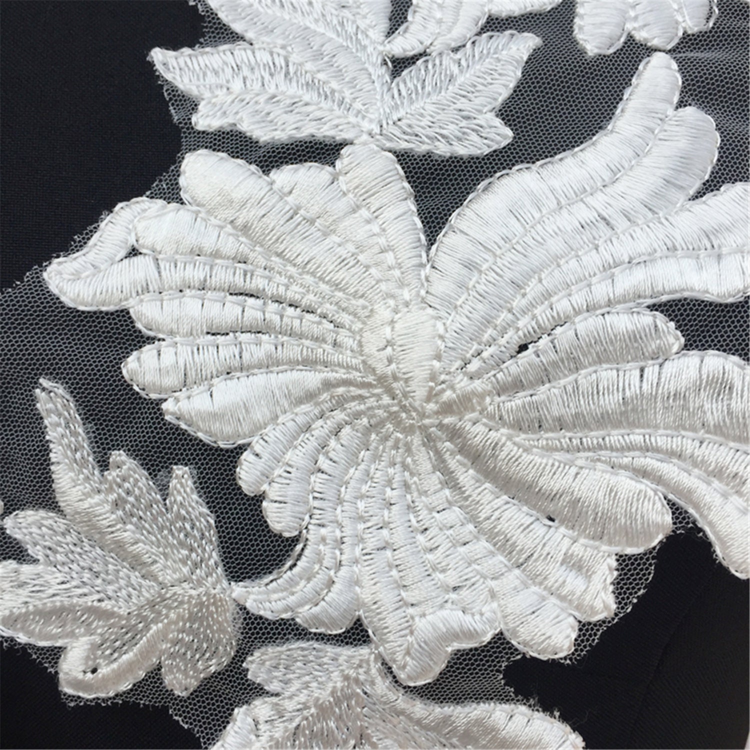 Large Flower Lace Applique Tulle Embroidery Lace Applique for | Etsy