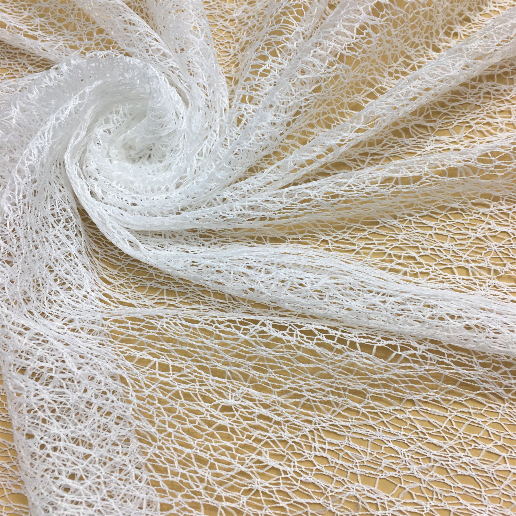 Geometric Tulle Fabric: Black & off White Mesh, Wedding Veil DIY - by ...