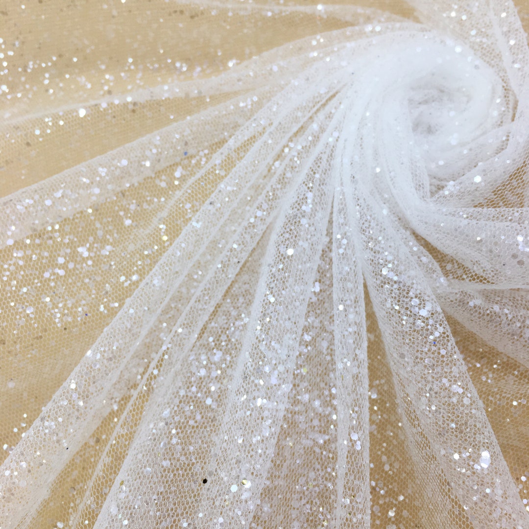 Glitter Tulle Lace Fabric: Shinny Bridal Veil Mesh, 61 Inch Width - Etsy
