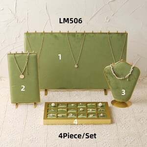 Jewelry Display Set, Velvet Ring Holder, Necklace Display Bust, Earring ...