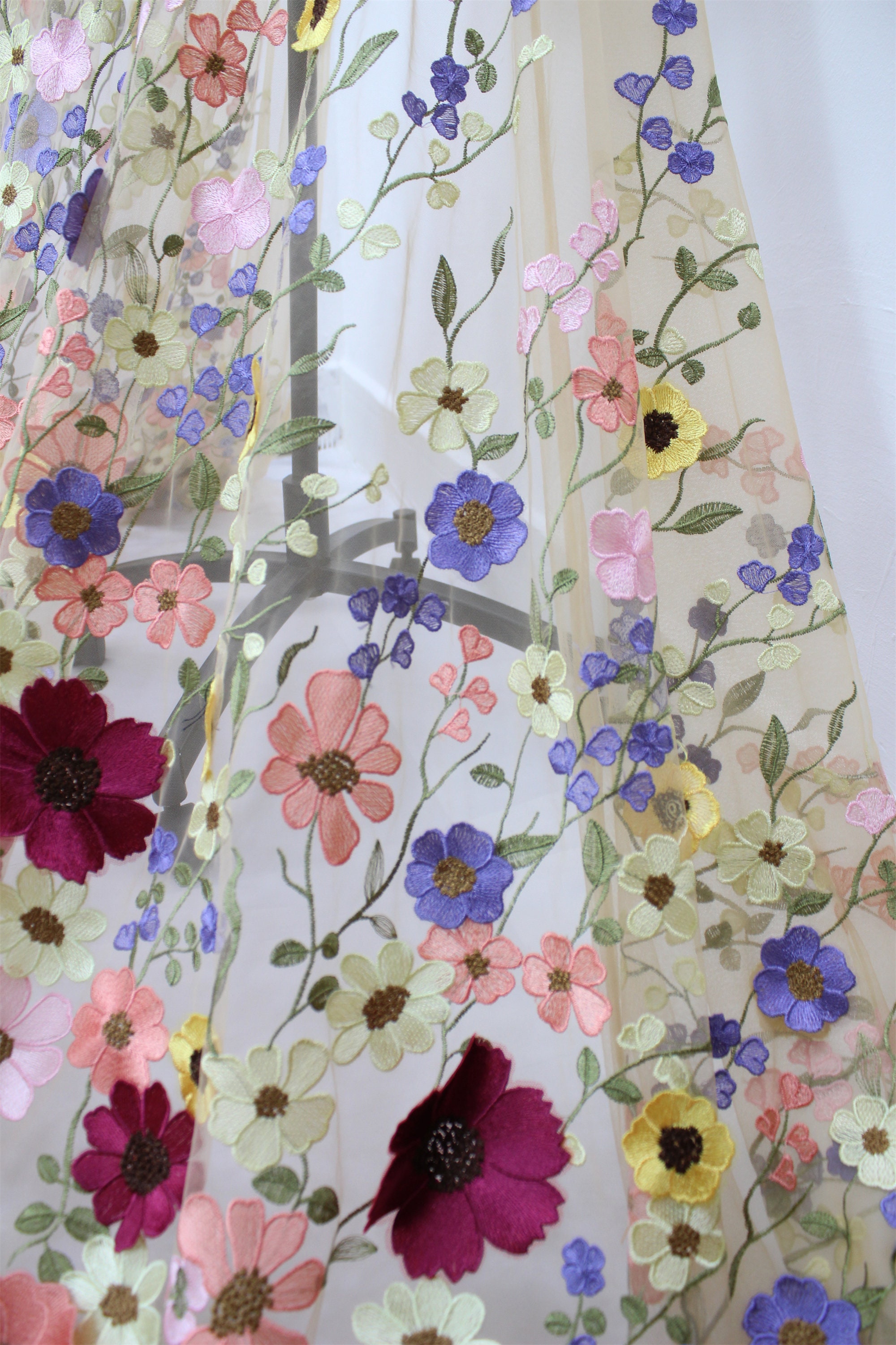 Exquisite 3D Flower Lace Fabric,skin Mesh 3D Embroidery Lace for Lady ...