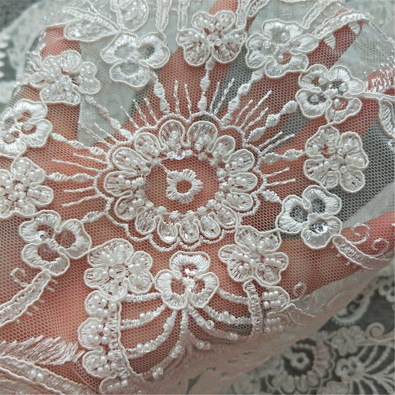 Tela de encaje 3D de alta calidad tela de encaje de bordado | Etsy