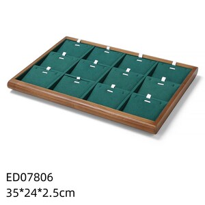 Solid Wood Jewelry Display Tray Small Jewelry Tray Rings Earrings ...