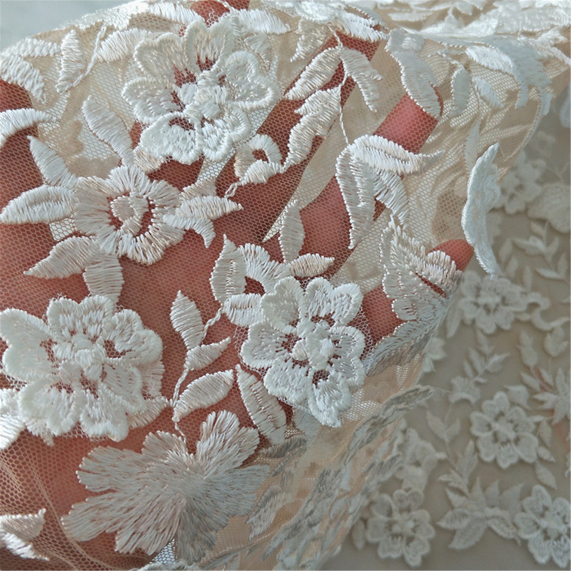 Schöne Floral Spitze Stoff Tüll Stickerei Spitze Hochzeit - Etsy.de