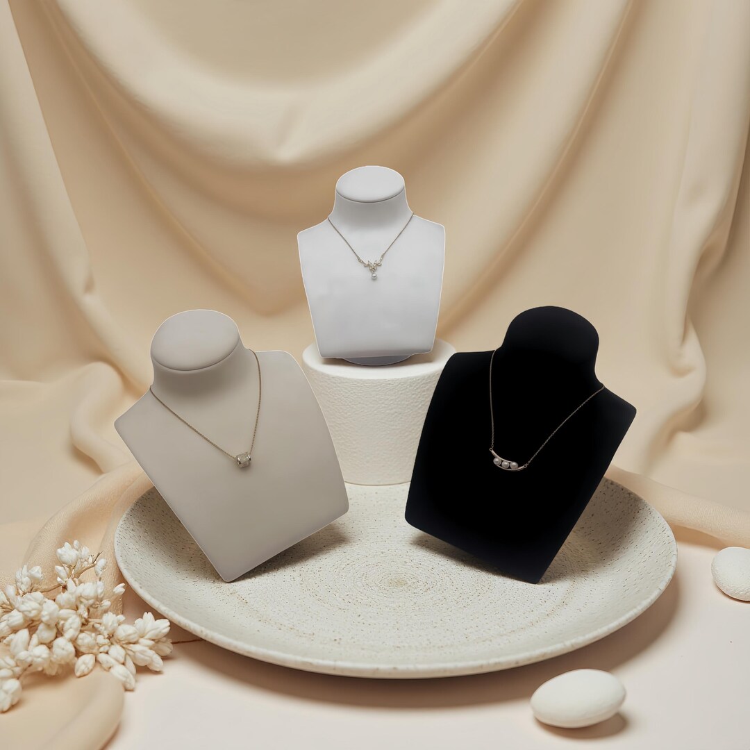 Velvet Necklace Display Bust: Jewelry Holder Stand - Etsy